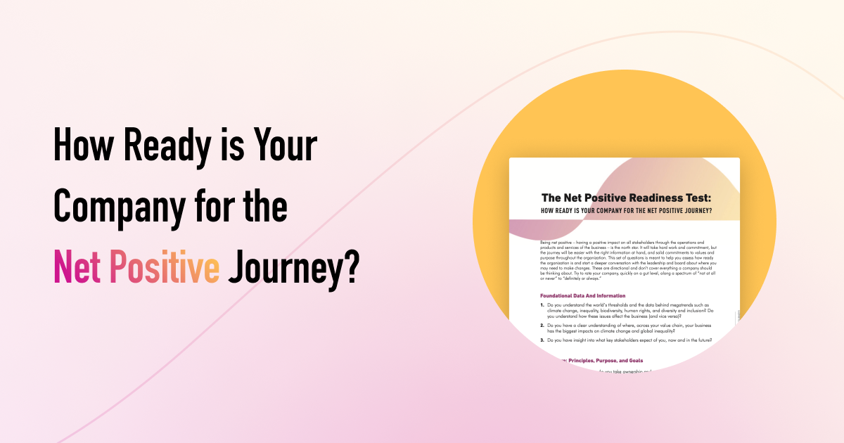 The Net Positive Readiness Test: How Ready Is Your Company For The Net ...